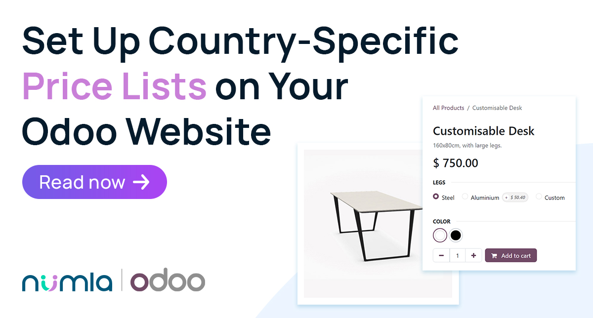 Set Up Country-Specific Price Lists on Your Odoo Website | Numla