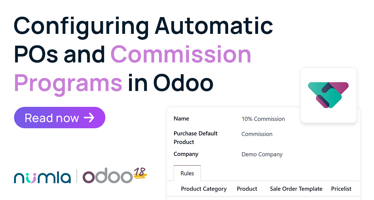 Configuring Automatic POs and Commission Programs in Odoo | Numla