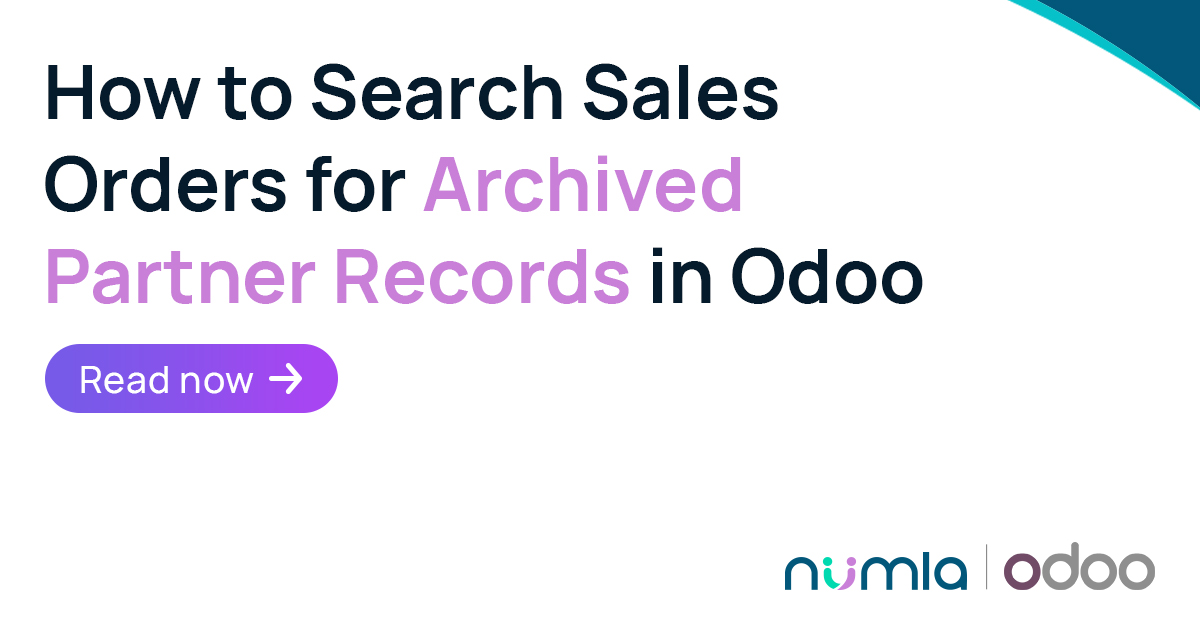 How to Search Sales Orders for Archived Partner Records in Odoo | Numla