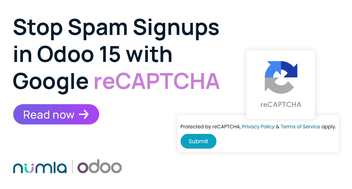 Stop Spam Signups in Odoo 15 with Google reCAPTCHA | Numla