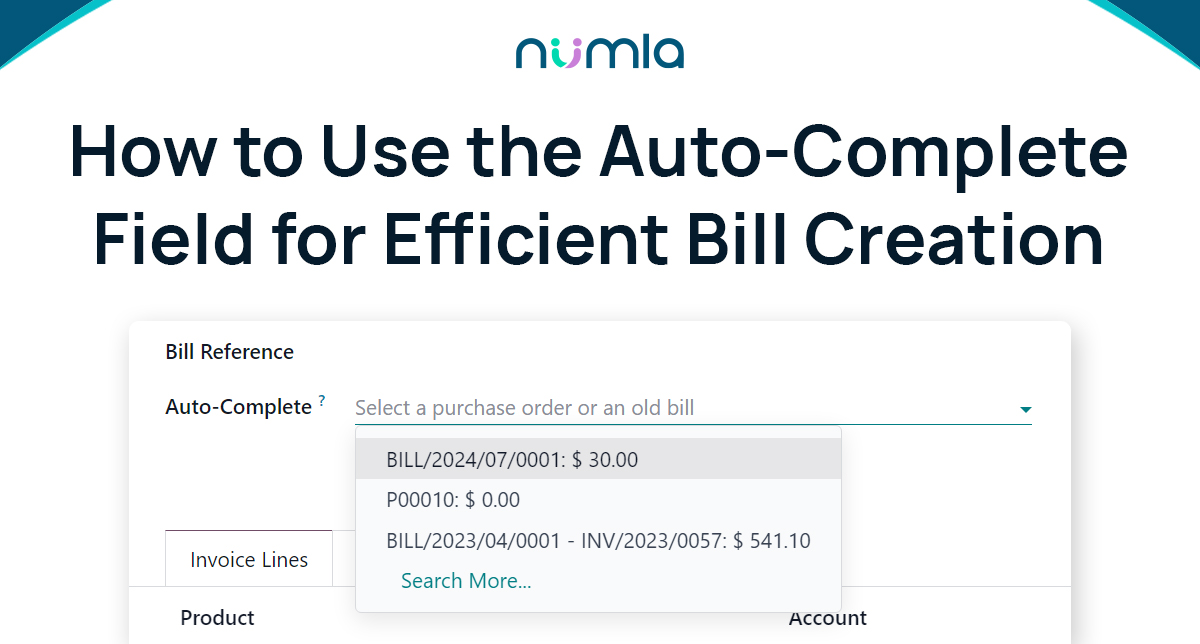 How to Use the Auto-Complete Field for Efficient Bill Creation | Numla